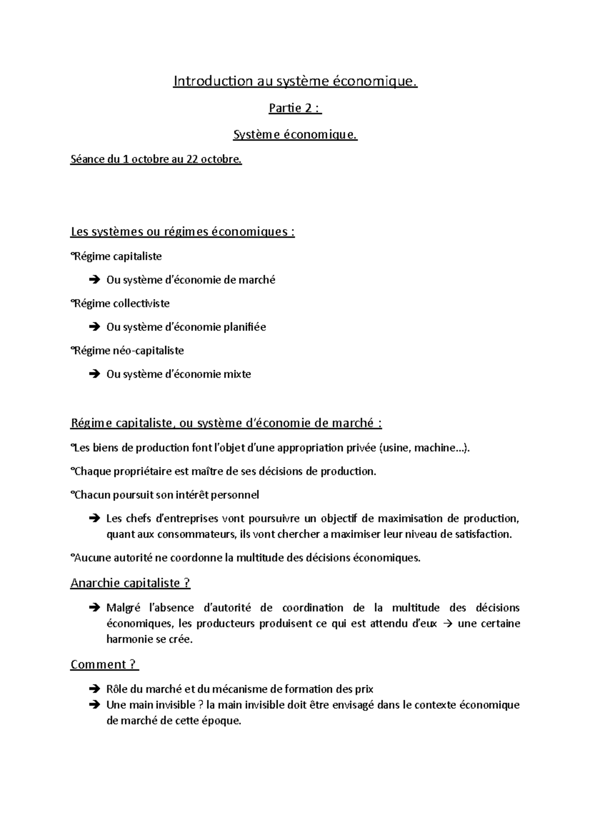 Economie Chapitre 2 (séance 2 à 4) - Introduction aux systèmes ...