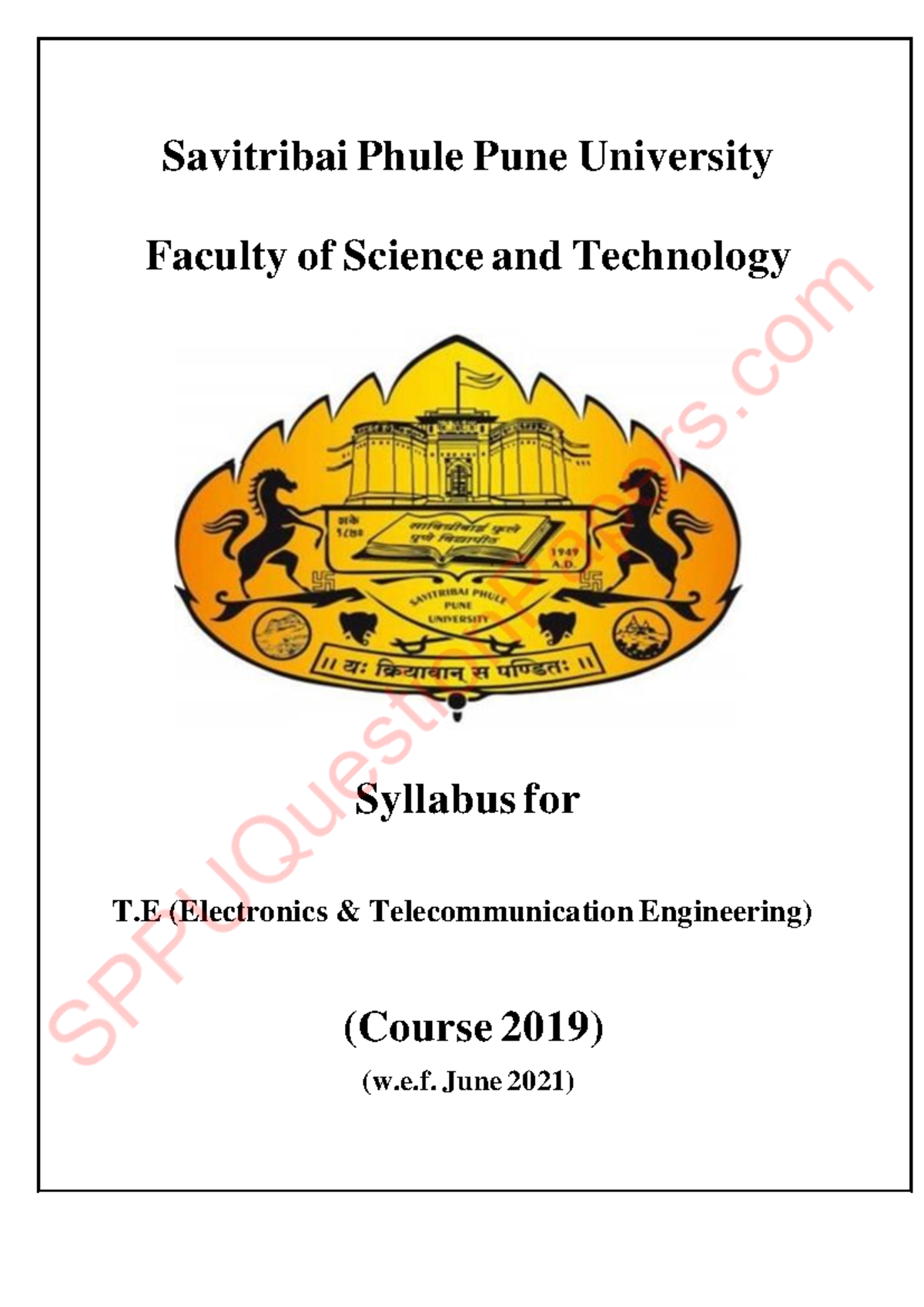 Third year engineering syllabus - Savitribai Phule Pune University ...