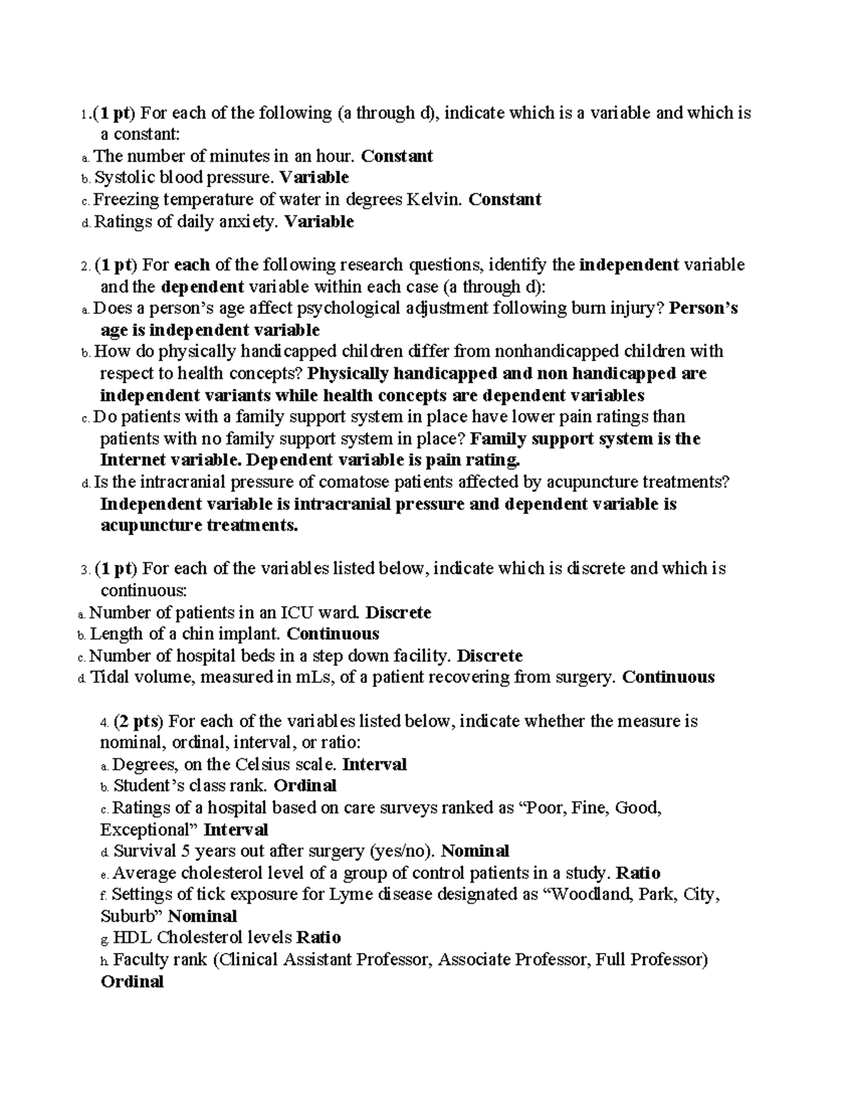 Bst322 Week 1 Assignment Copy 11 Pt For Each Of The Following A Through D Indicate Which
