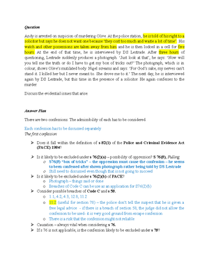 Confession - Confession As a general rule confession evidence is ...