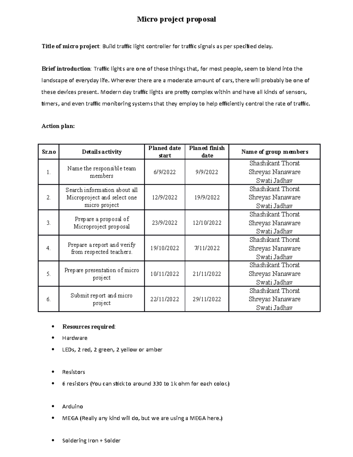 Proposal wrvqarj - Micro project proposal Title of micro project: Build ...
