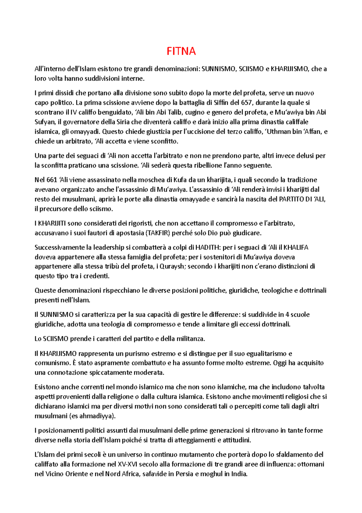 4- Fitna - quarto capitolo - Islam in 20 parole - FITNA All’interno ...