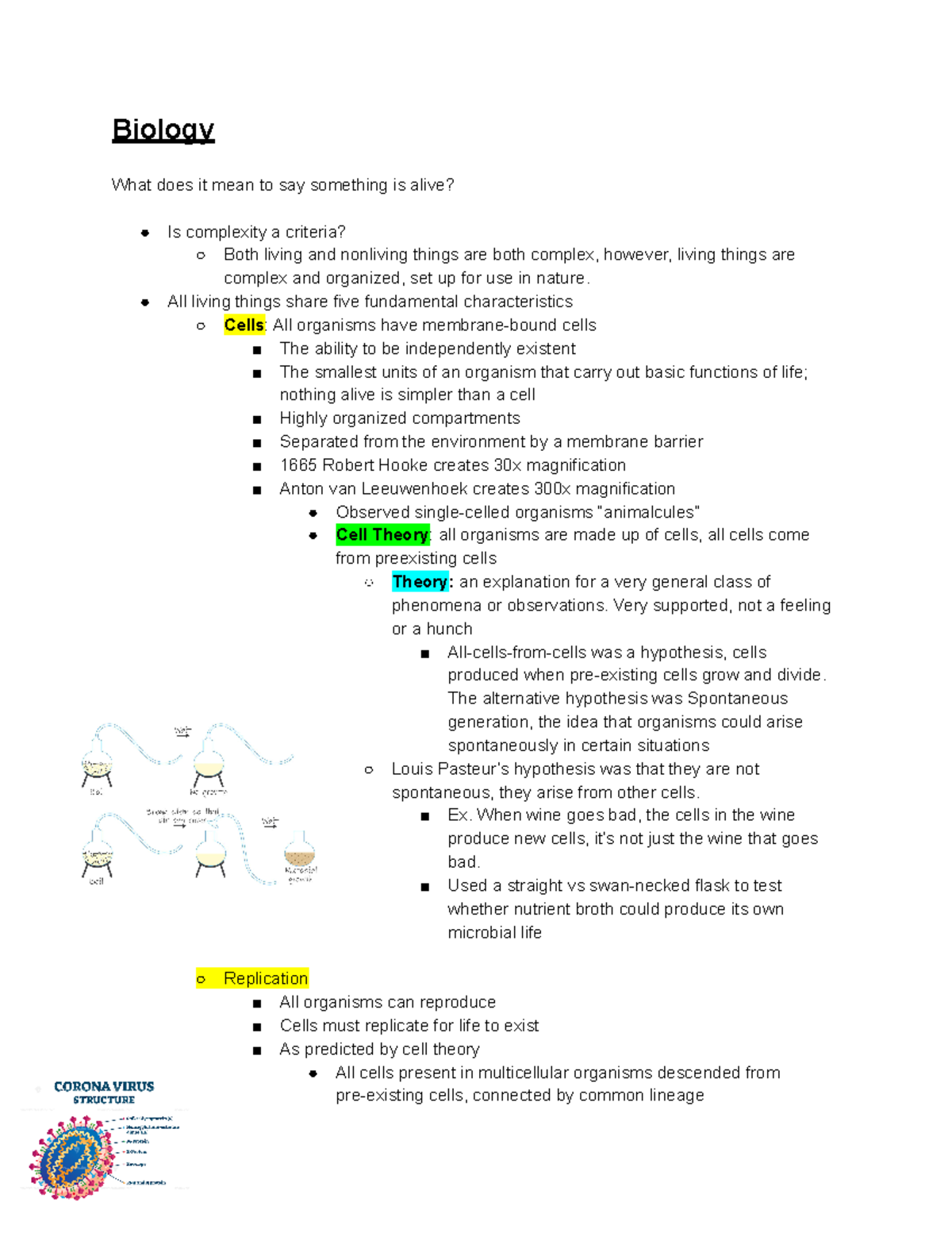 Biology Notes - Biology What does it mean to say something is alive? Is ...