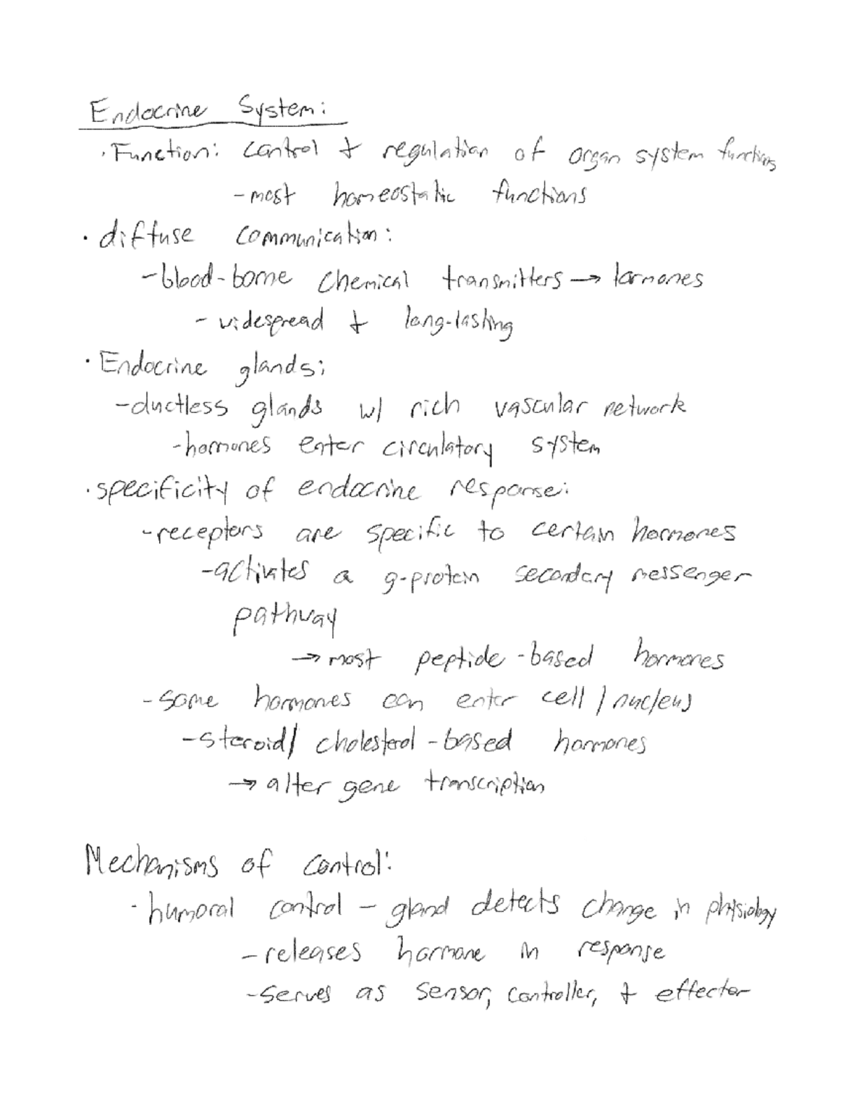 Module 4 Endocrine System - E regulation of organ system fund most ...