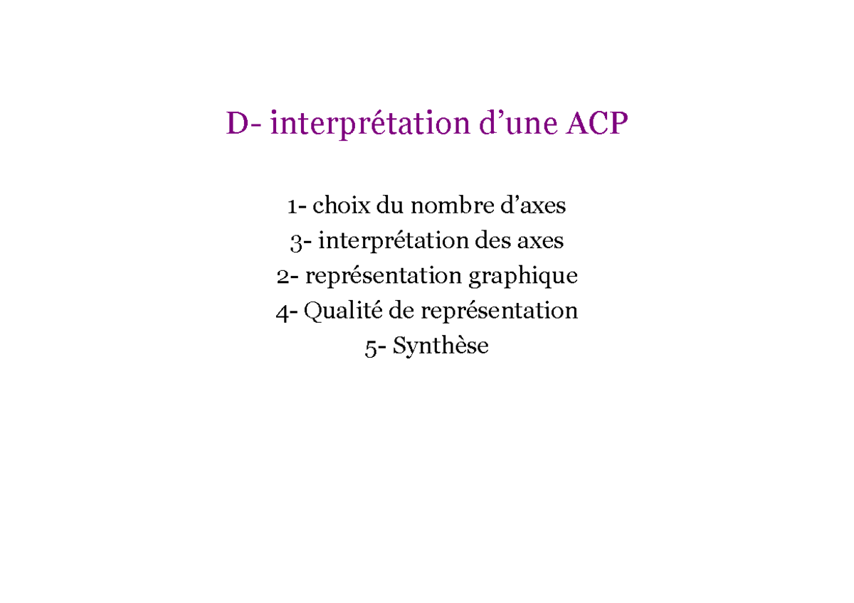 Acp3 Notes De Cours 3 Analyse De Données Université De Paris