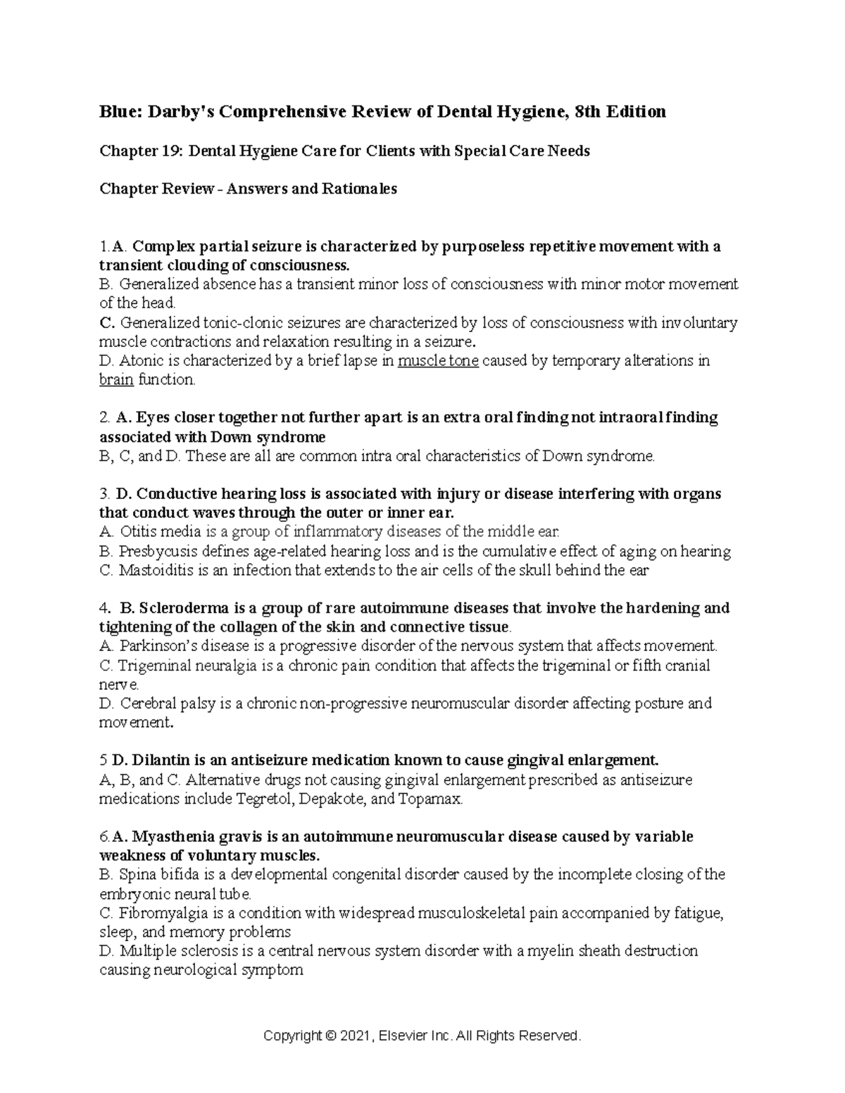 Chapter 019 Darby-notes-ready. comprehensive review for dental hygiene ...