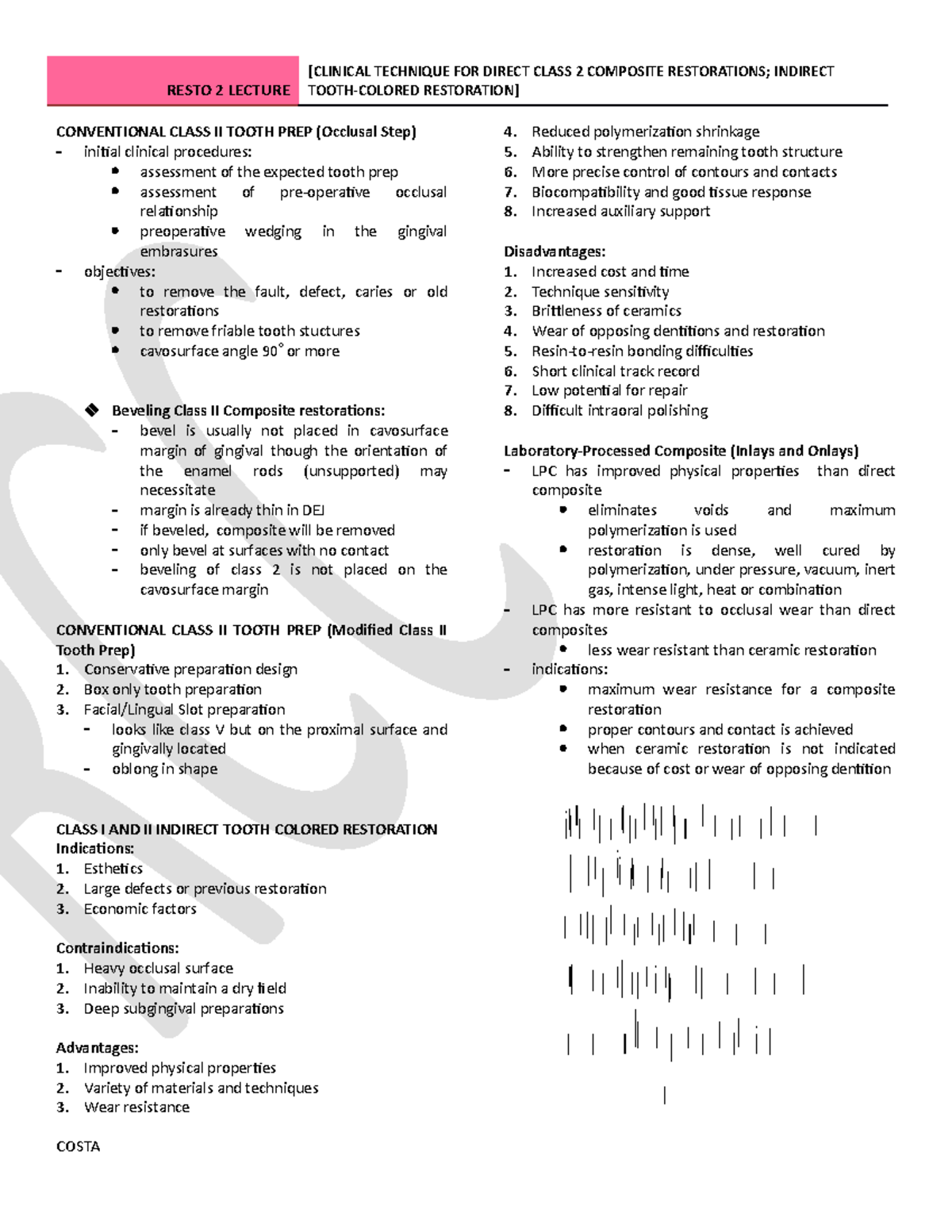 Conventional Class II Tooth Preparation - RESTO 2 LECTURE [CLINICAL ...