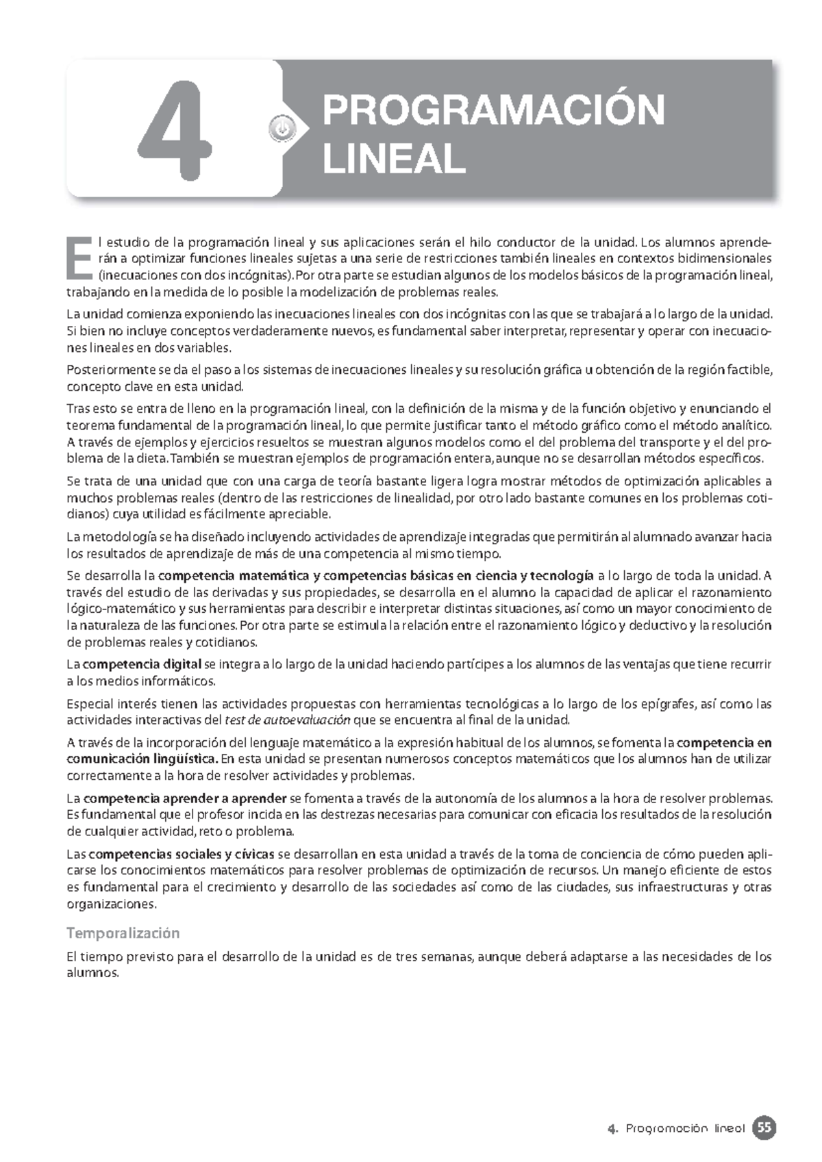 Tema 4 programacic 3b3n lineal 1 - E l estudio de la programación ...