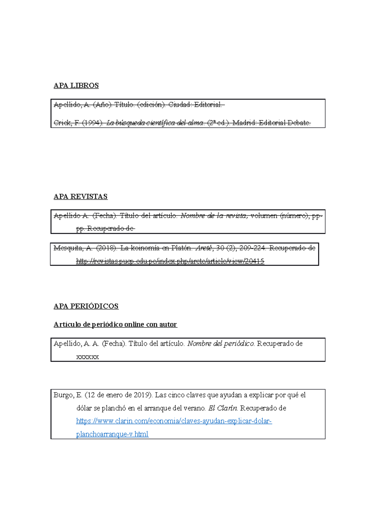 Formatos APA (libro, revista para chancar) - APA LIBROS Apellido, A ...