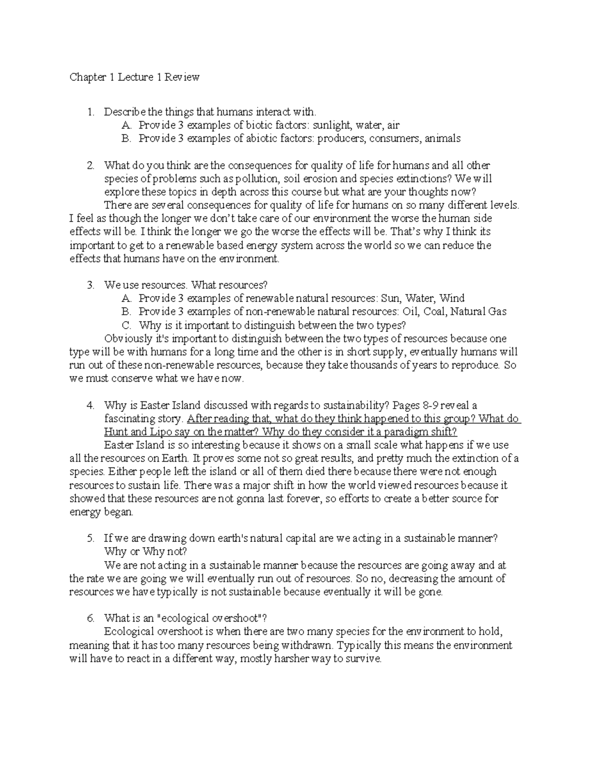 BIO300-Ch1Lecture 1Review- final revised June 2023 - Chapter 1 Lecture ...