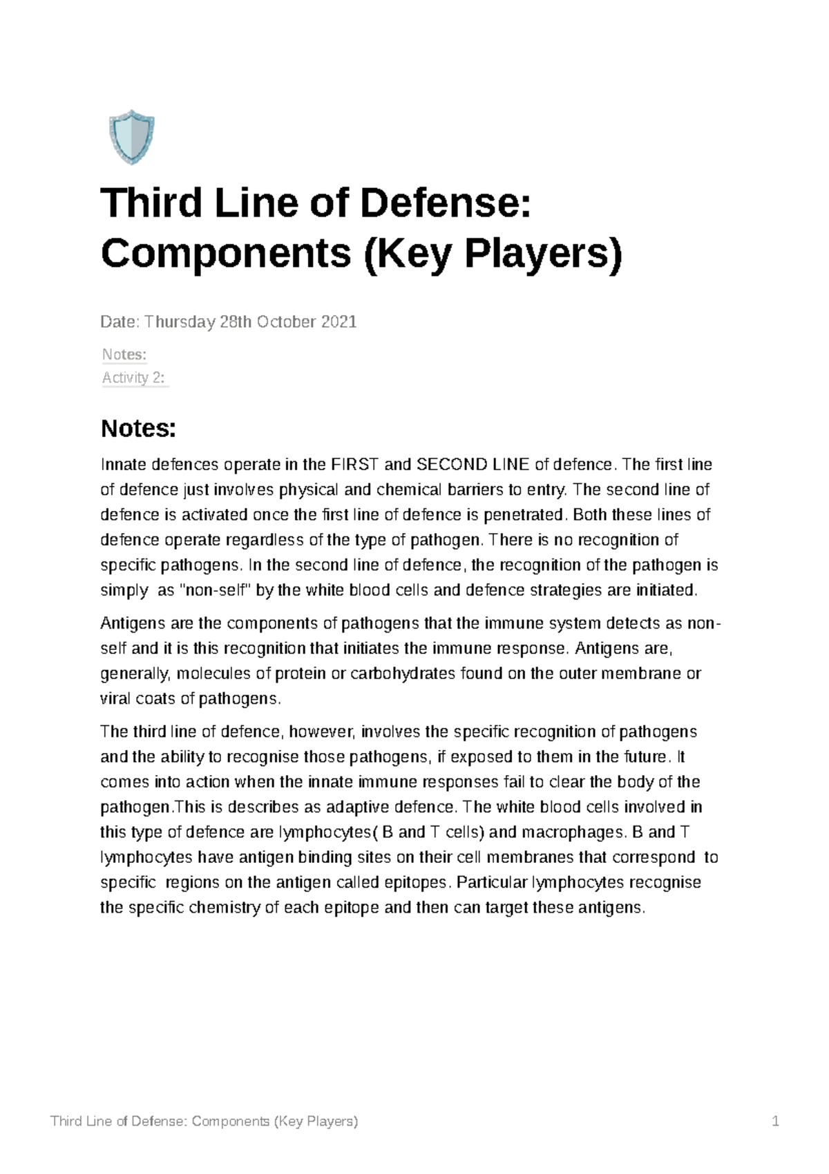 Third Line of Defense Components (Key Players) - Third Line of Defense ...