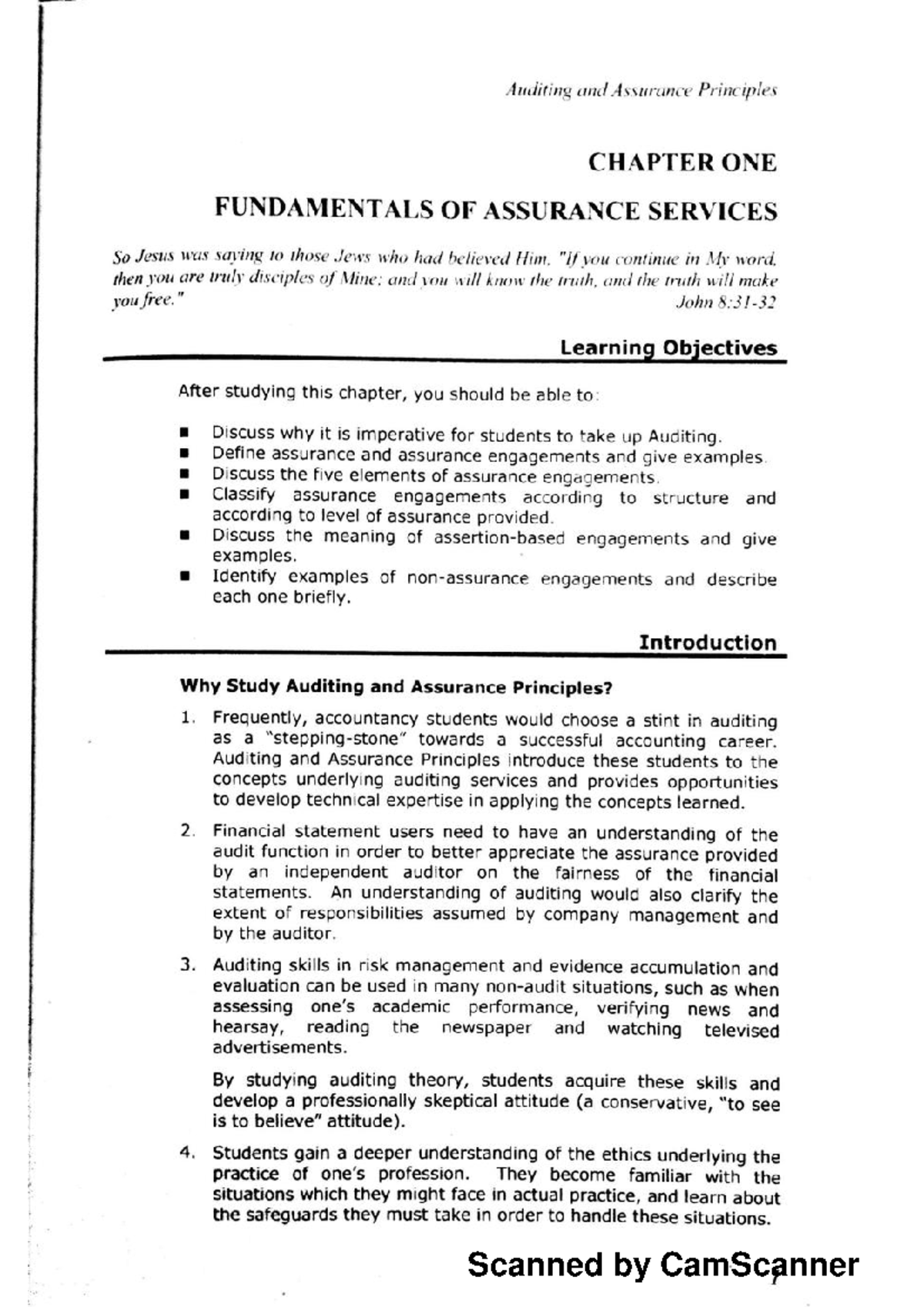 Chapter 1: auditing and assurance principles - Accountancy - Studocu