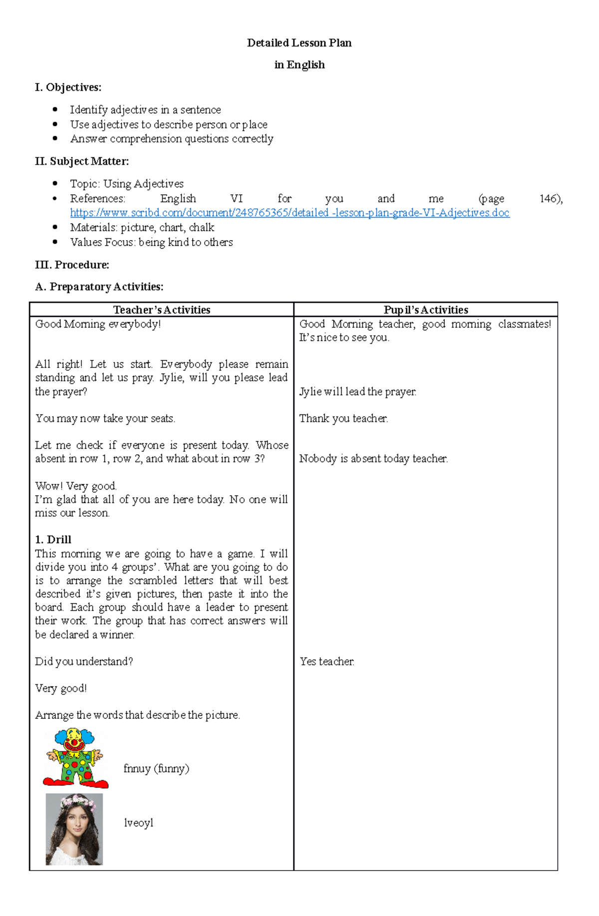 Demo-lp - hi this file may help you. - Detailed Lesson Plan in English ...