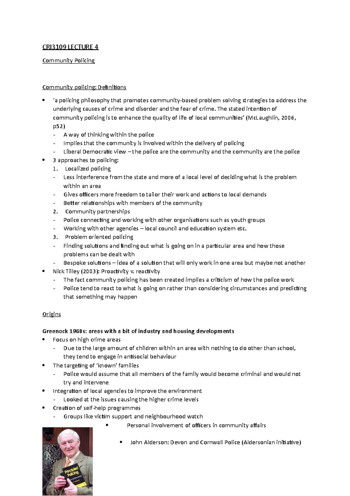 CRI3109 Lecture 4 - Clare Kinsella - CRI3109 - EdgeHill - Studocu