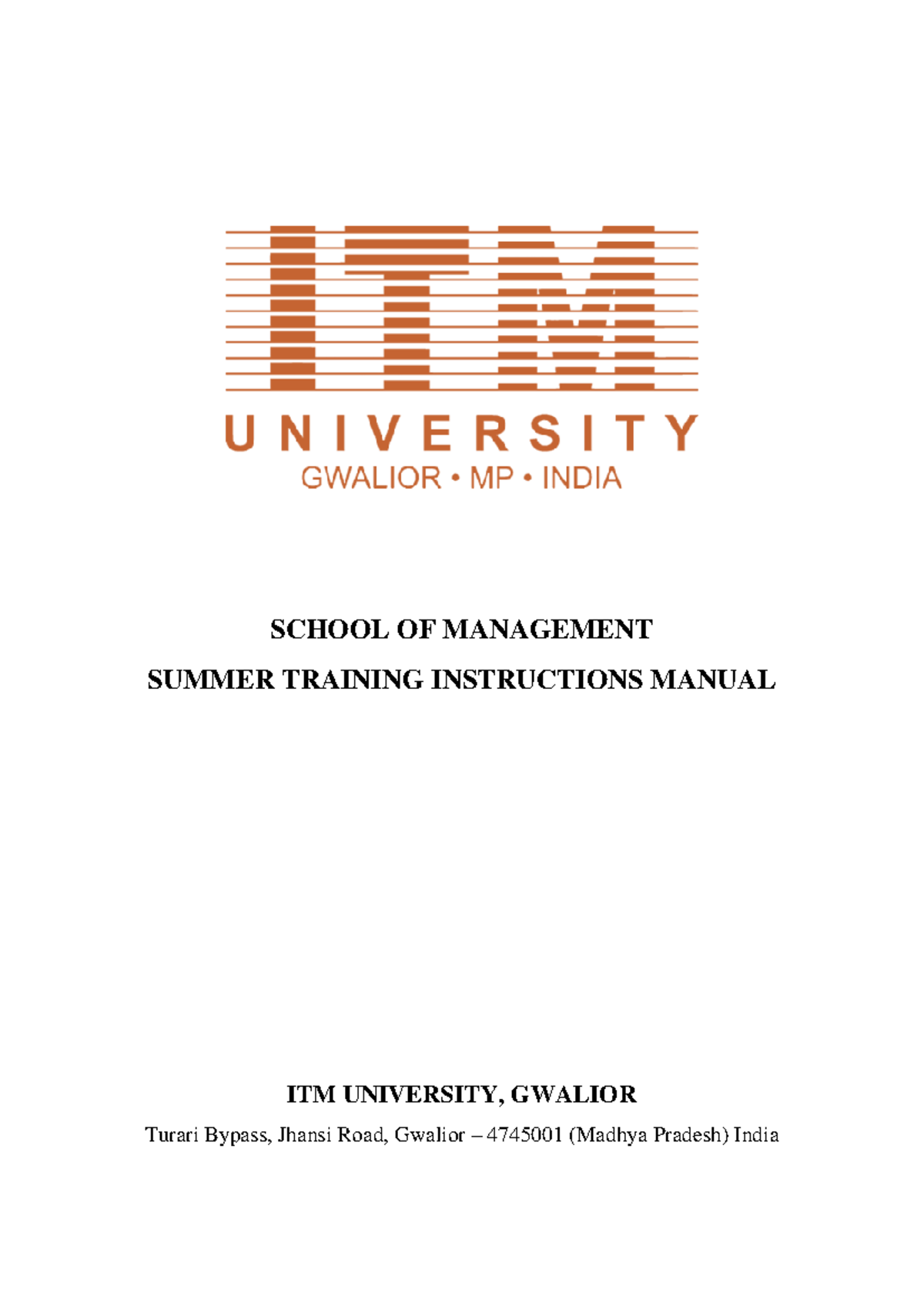 School of Management Internship Manual 240518 100528 - SCHOOL OF ...