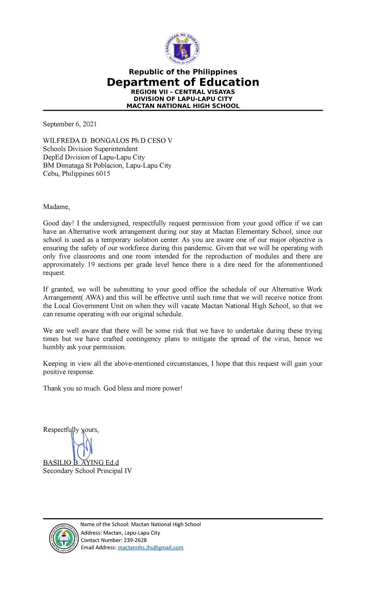 Request Letter for Doc. Wil (AWA) - Republic of the Philippines ...