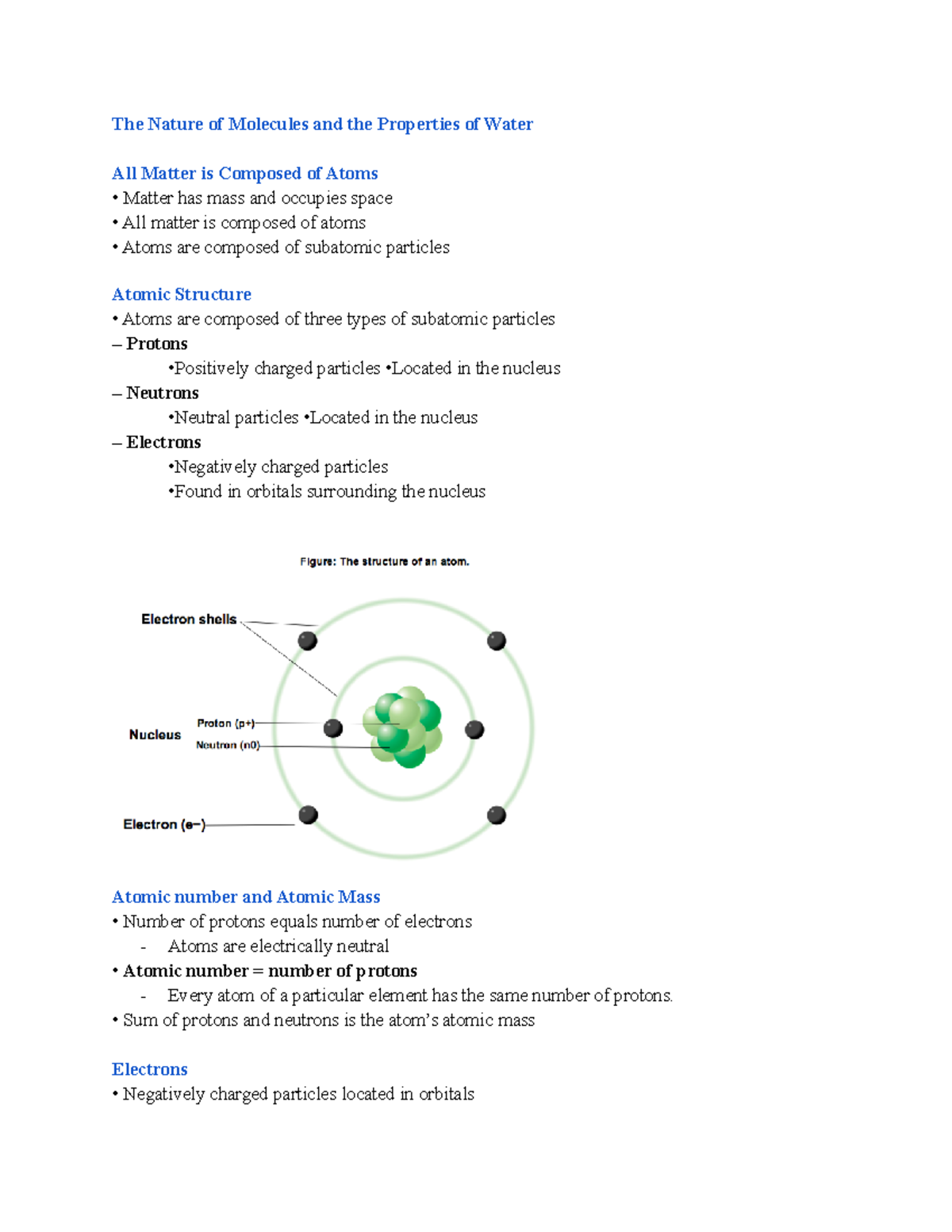 The Nature of Molecules&Properties of Water Chap - The Nature of ...