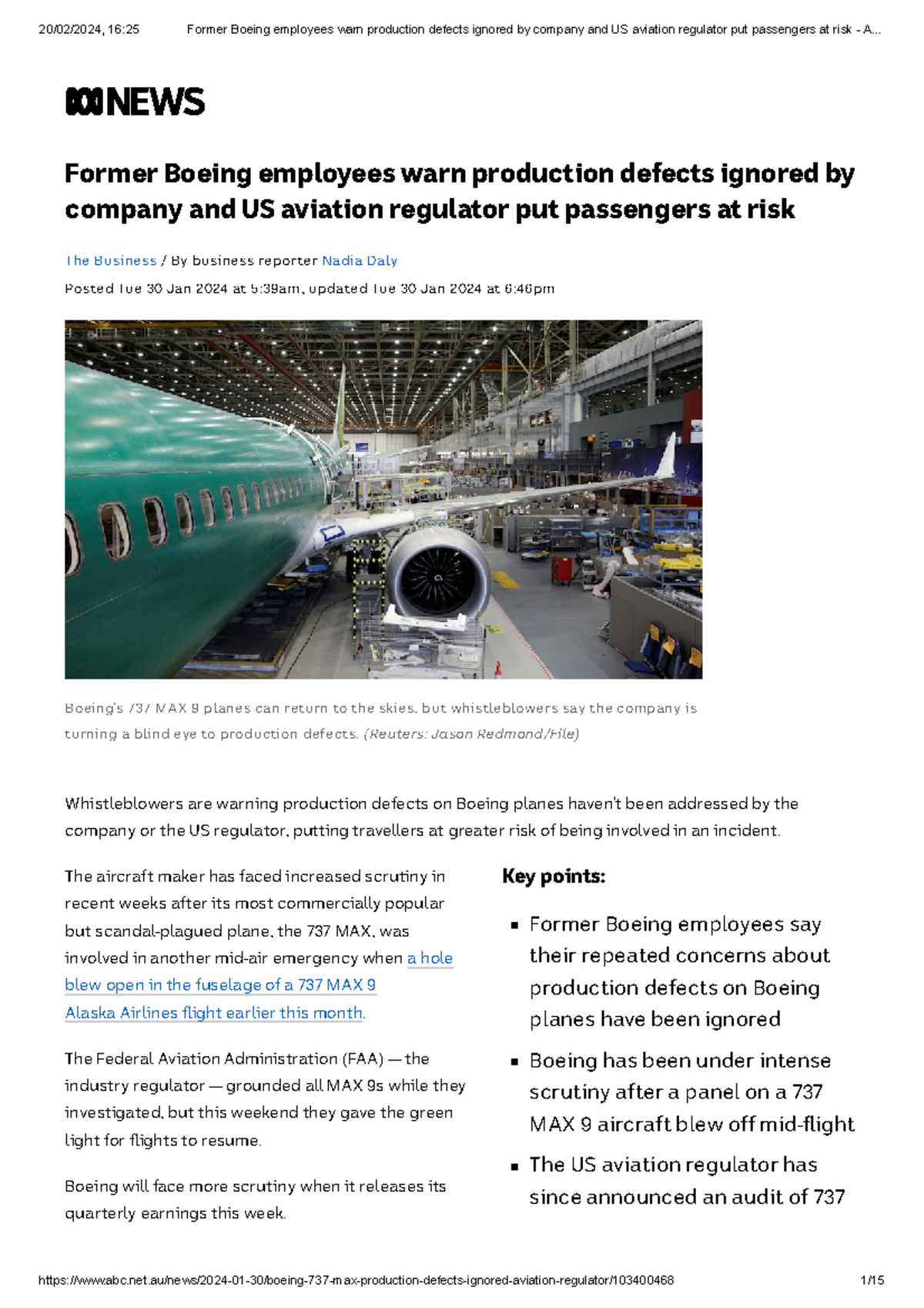 Former Boeing employees warn production defects ignored by company and ...