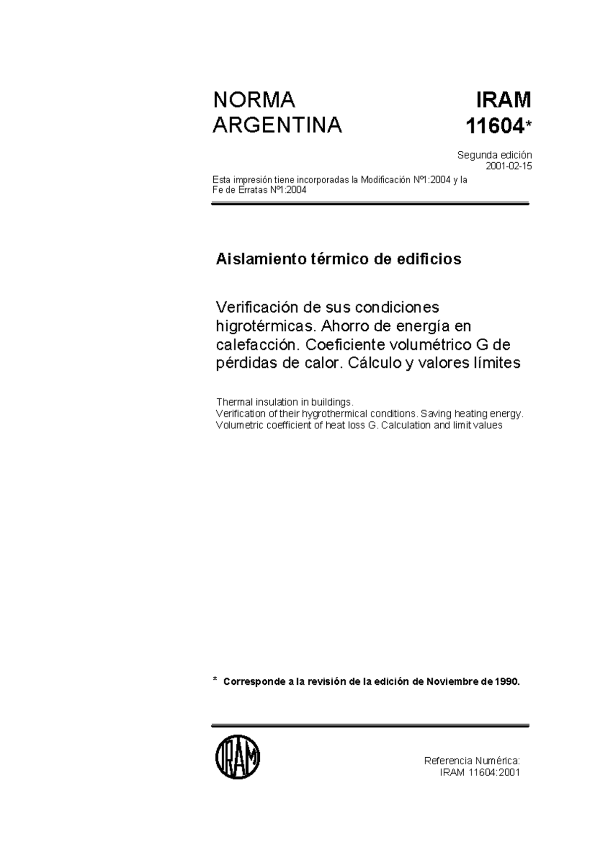 Iram 11604 - NORMA IRAM PARA TRABAJOS PRACTICOS - NORMA ARGENTINA 11604 ...