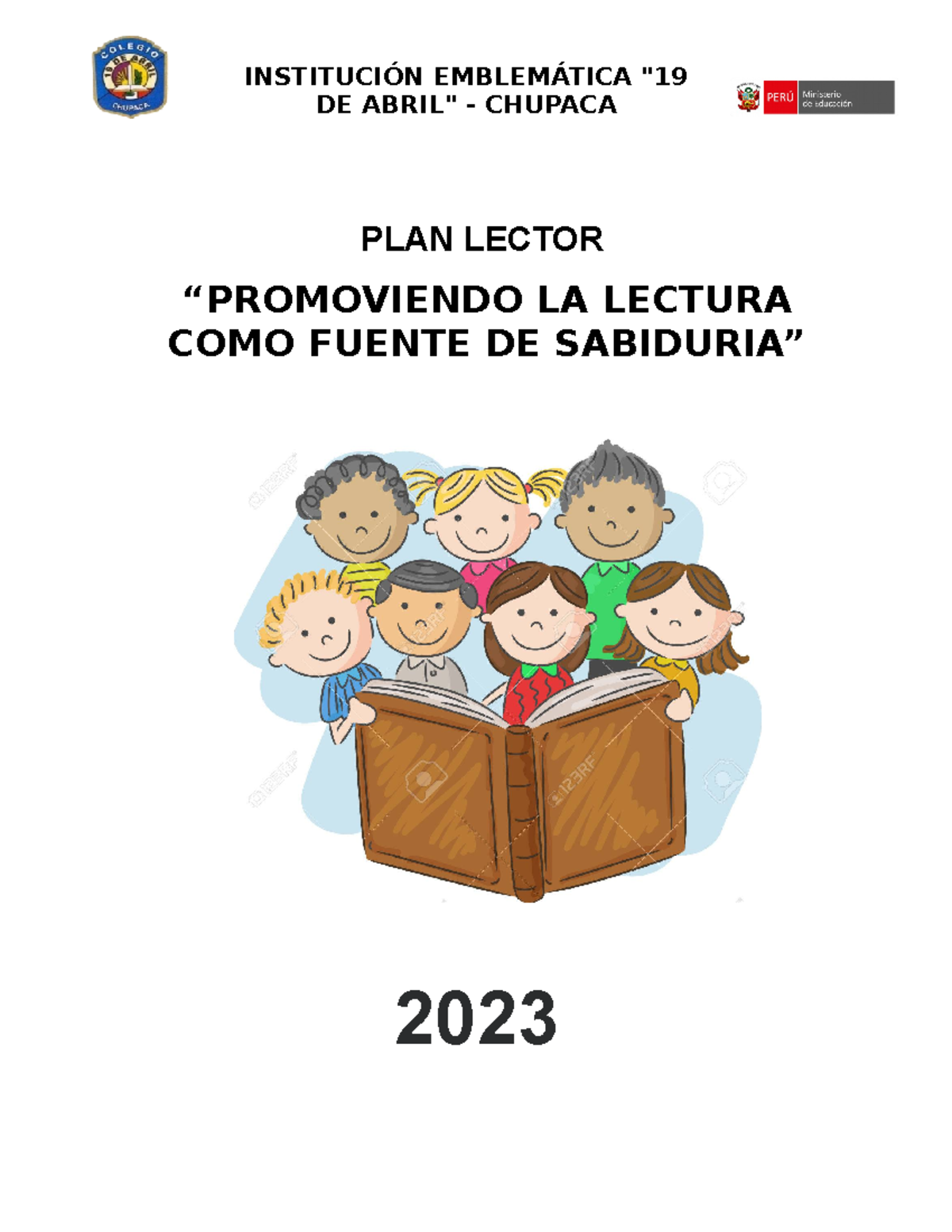 PLAN Lector -2023 - huyg - PLAN LECTOR “PROMOVIENDO LA LECTURA COMO ...