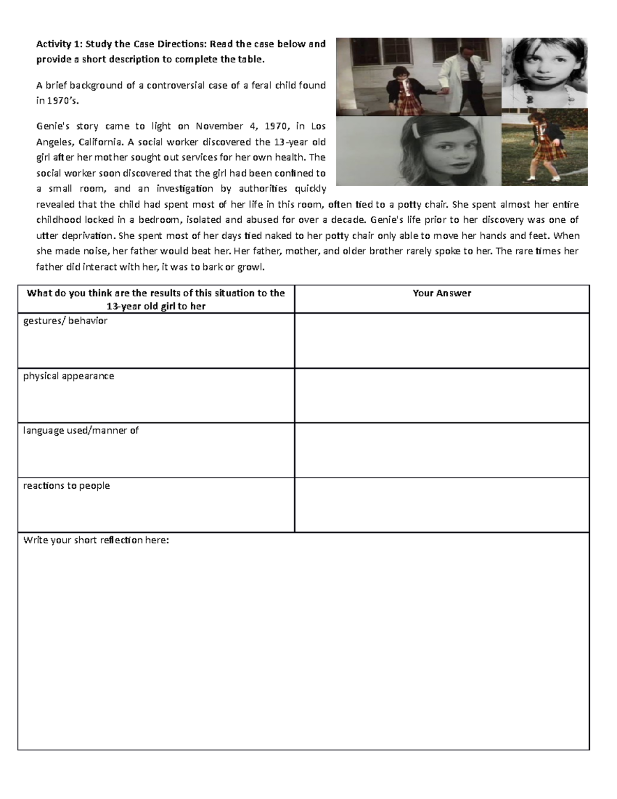 UCSP Activity - understanding, culture society and politics - Activity ...