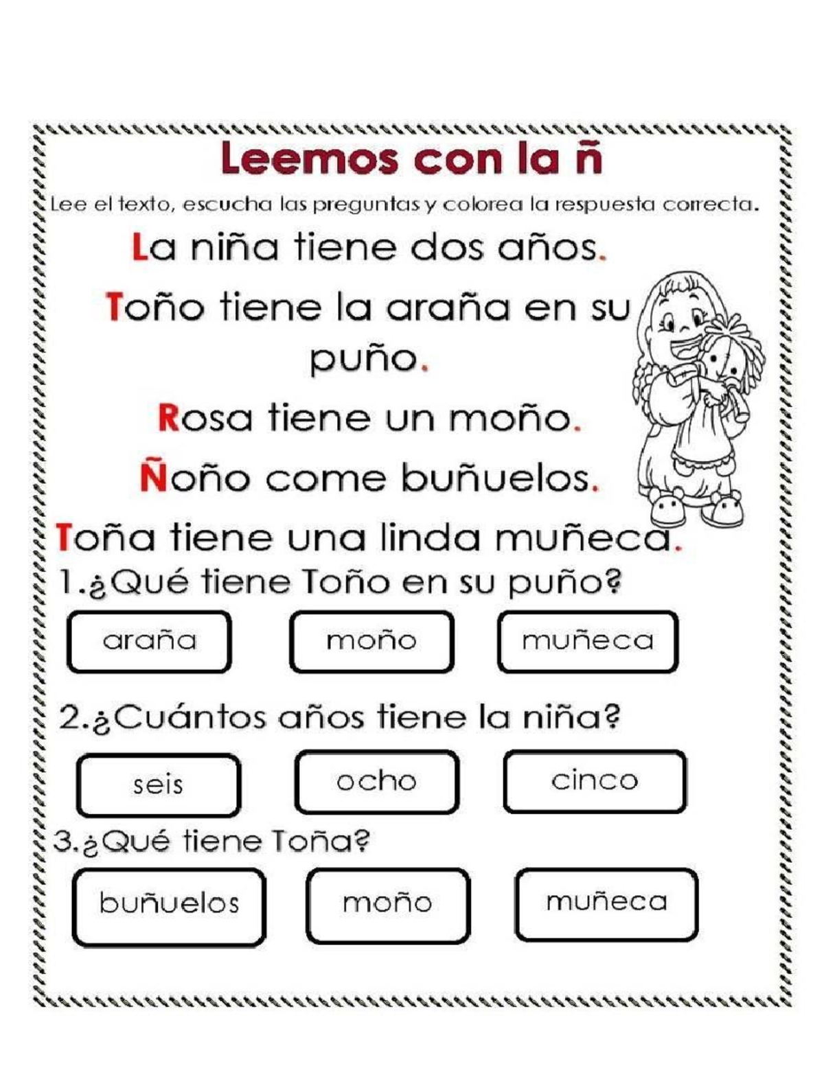 Actividades 4B - Leemos con la Lee el texto, escucha las preguntas y ...