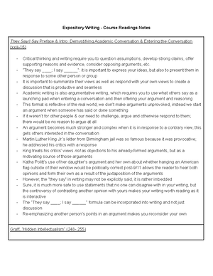 Expository writing Reading Response 3 - Reading Response 3 On October ...