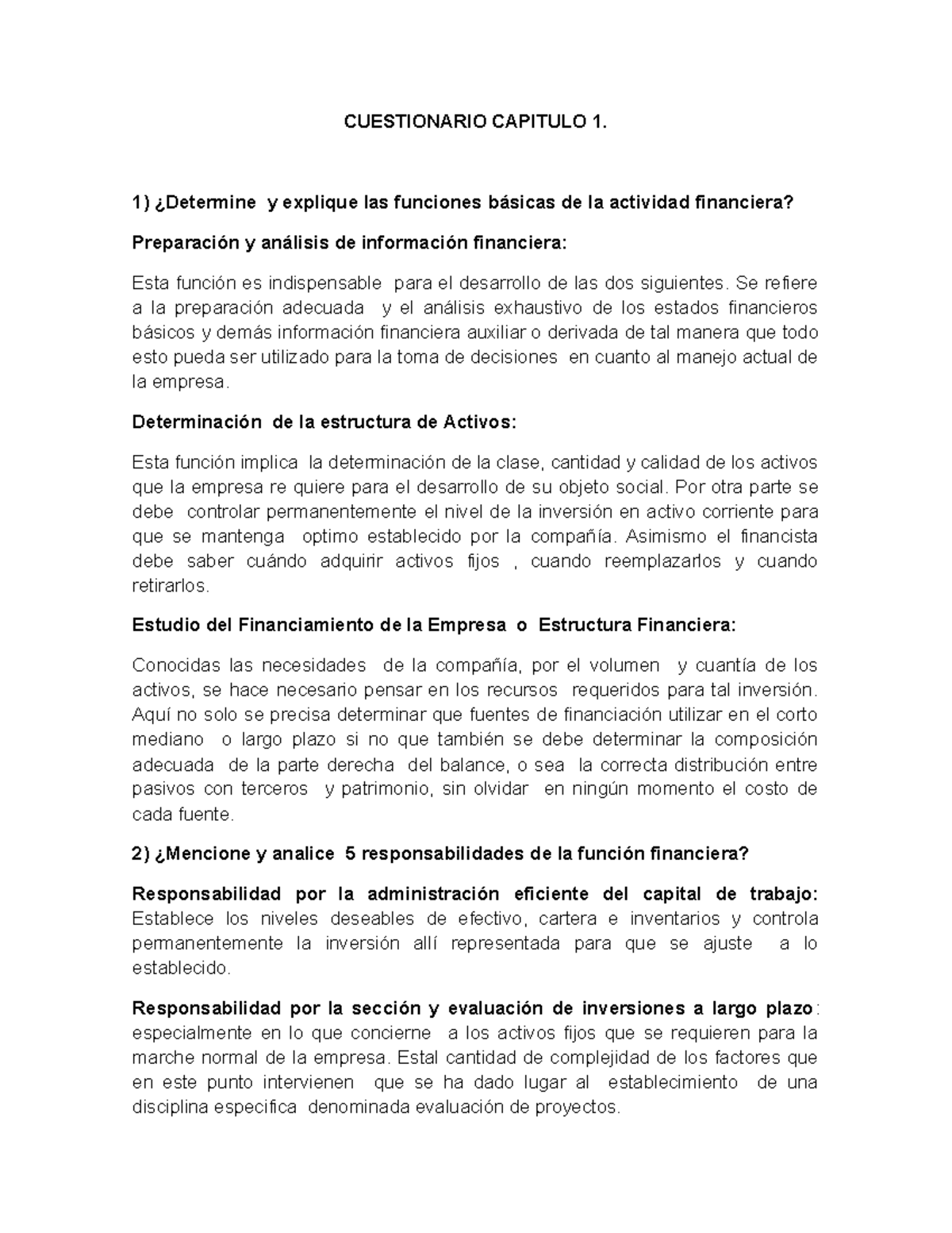 Cuestionario Capitulo 1 1 Determine y ex - CUESTIONARIO CAPITULO 1 ...