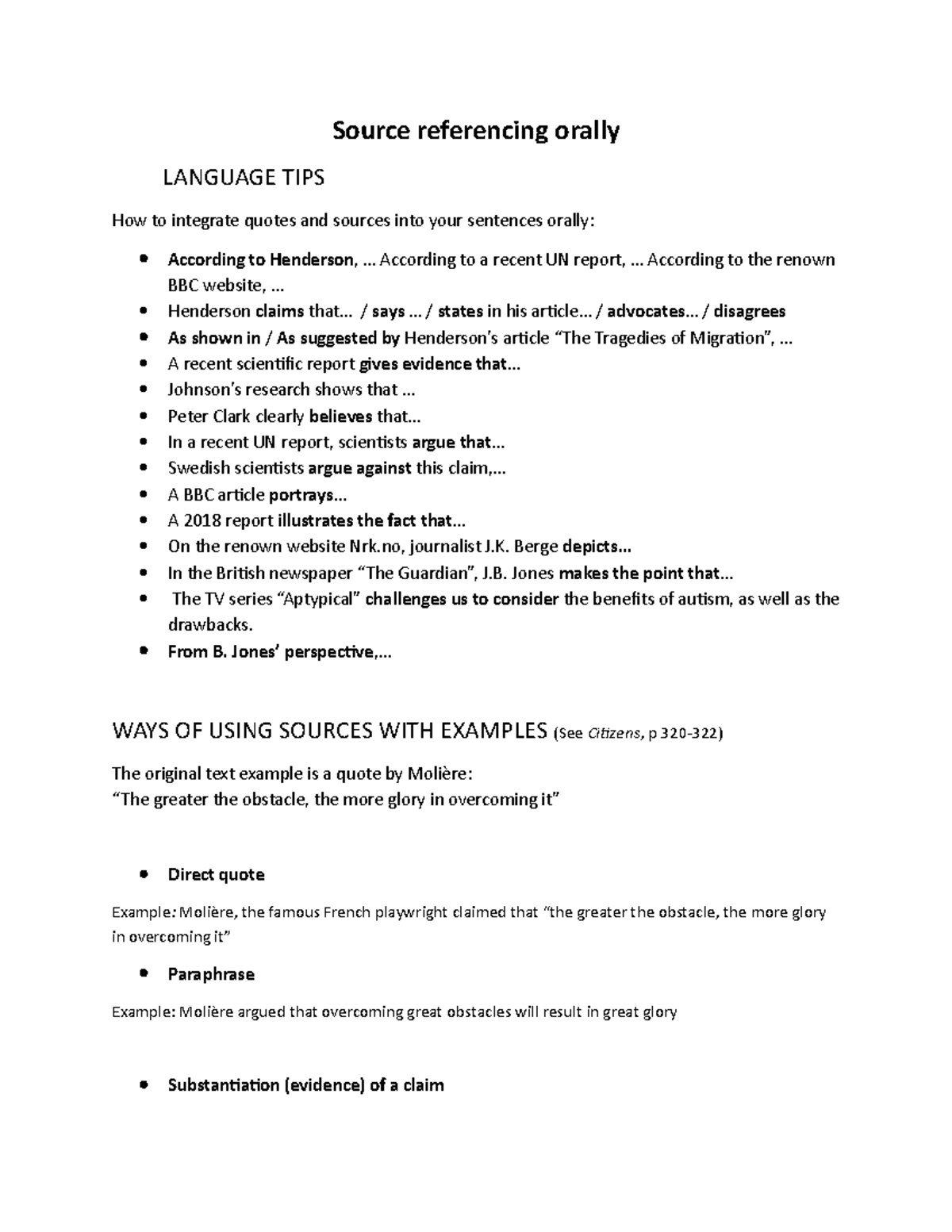 Source referencing orally lagd av Marianne - Source referencing orally ...