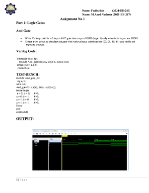 Experiment 1 Combinational CIrcuits - Computer Architecture Laboratory Manual ####### prepared ...