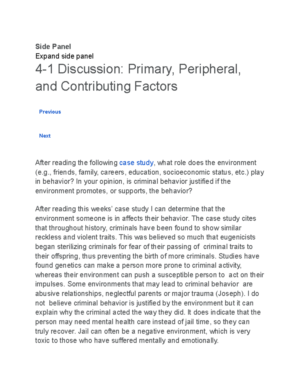 Psych Discussions - Google Docs - Side Panel Expand side panel 4-1 ...