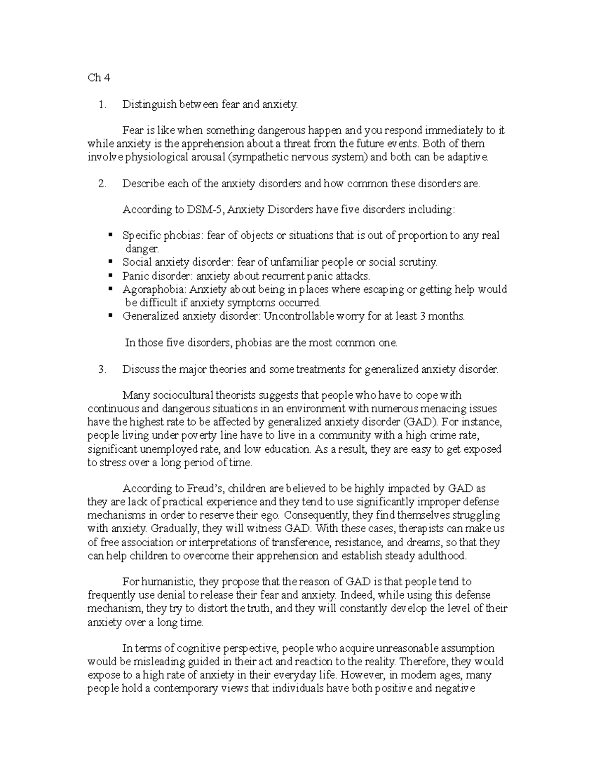 Chapter 4 5 Required Assignment Due Every Week Ch 4 1 Distinguish