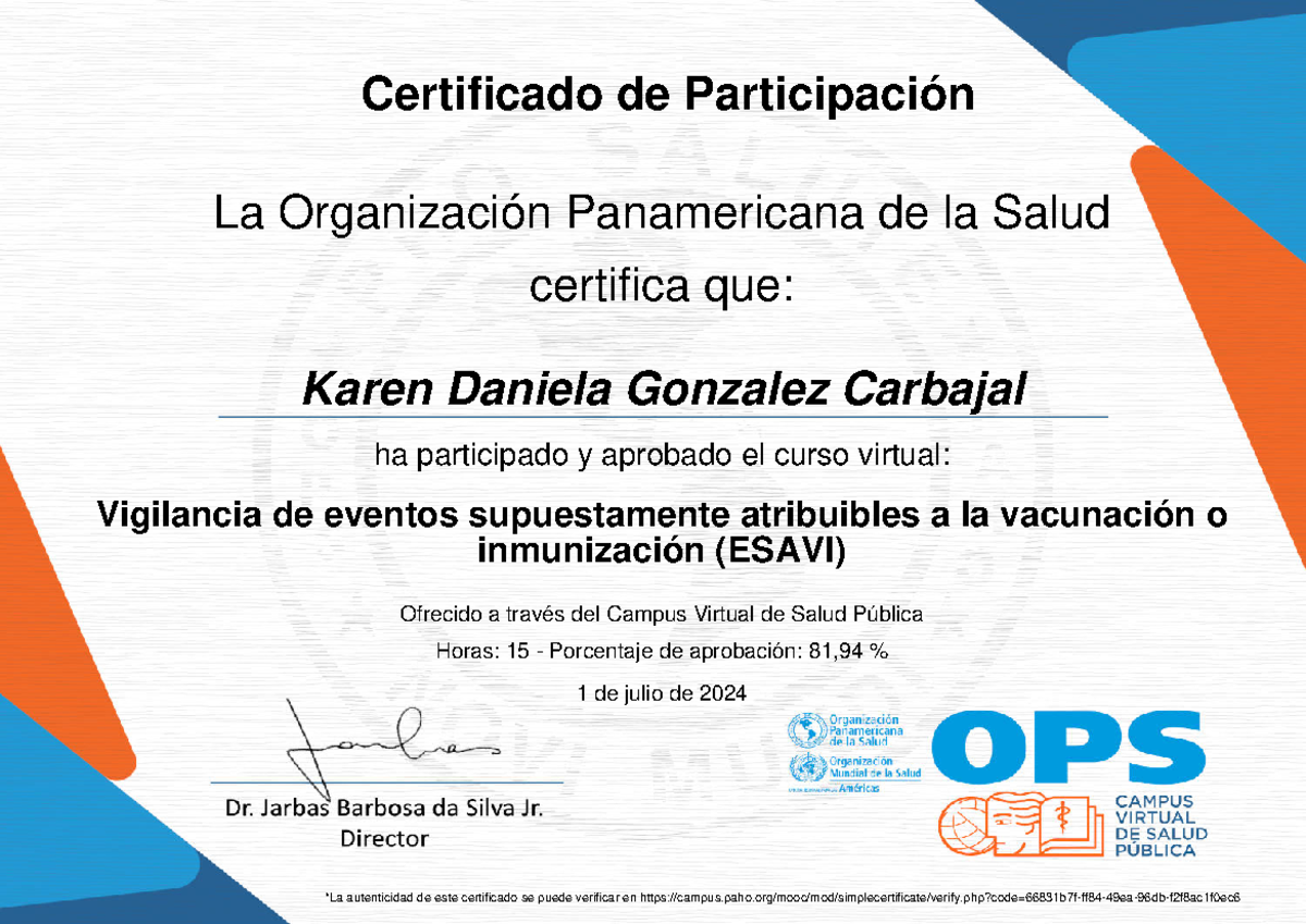Vigilancia de eventos supuestamente atribuibles a la vacunación o ...