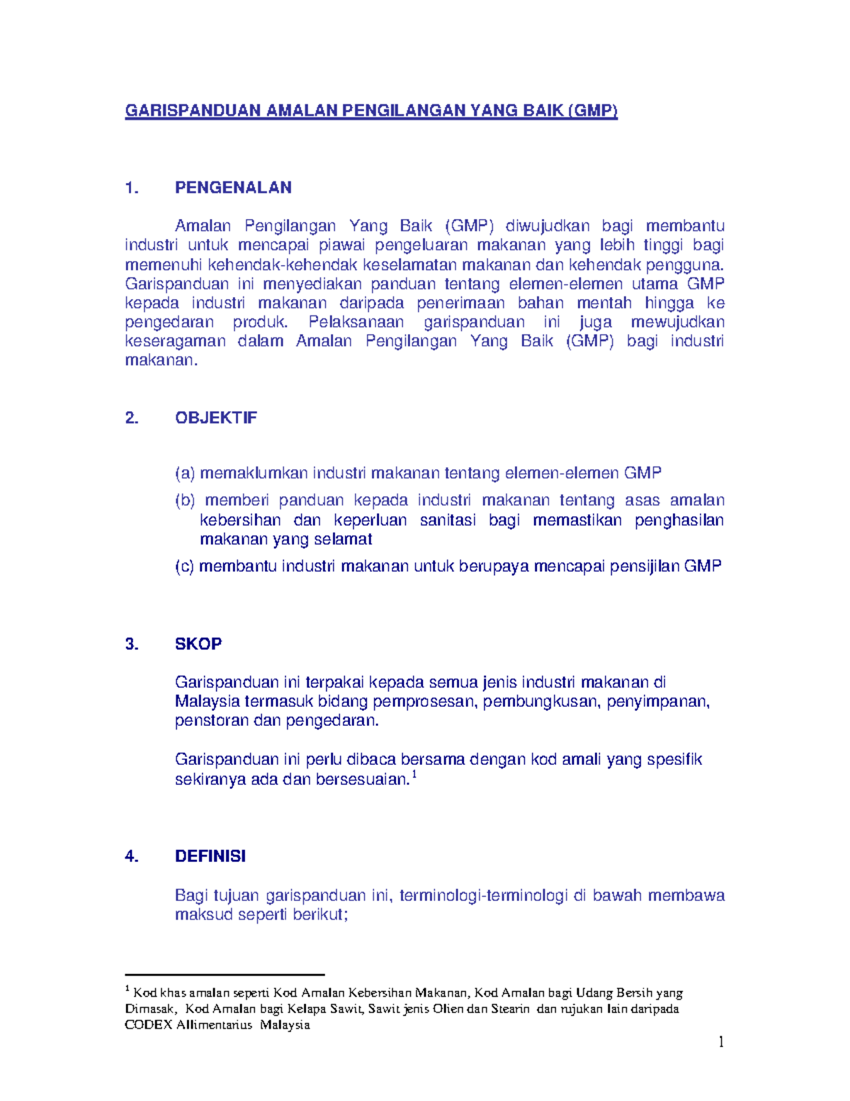 Garis Panduan GMP KKM - GARISPANDUAN AMALAN PENGILANGAN YANG BAIK (GMP ...