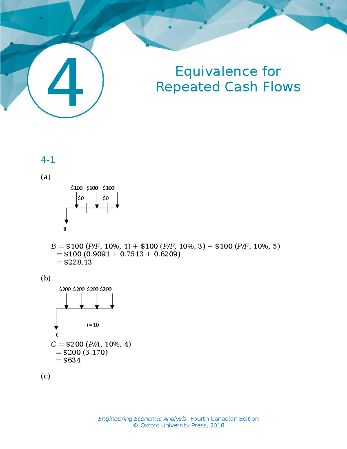 Student Solutions CH04 4Ce - $0 $ $100 $100 $ B C $200 $200 $200 $ i ...