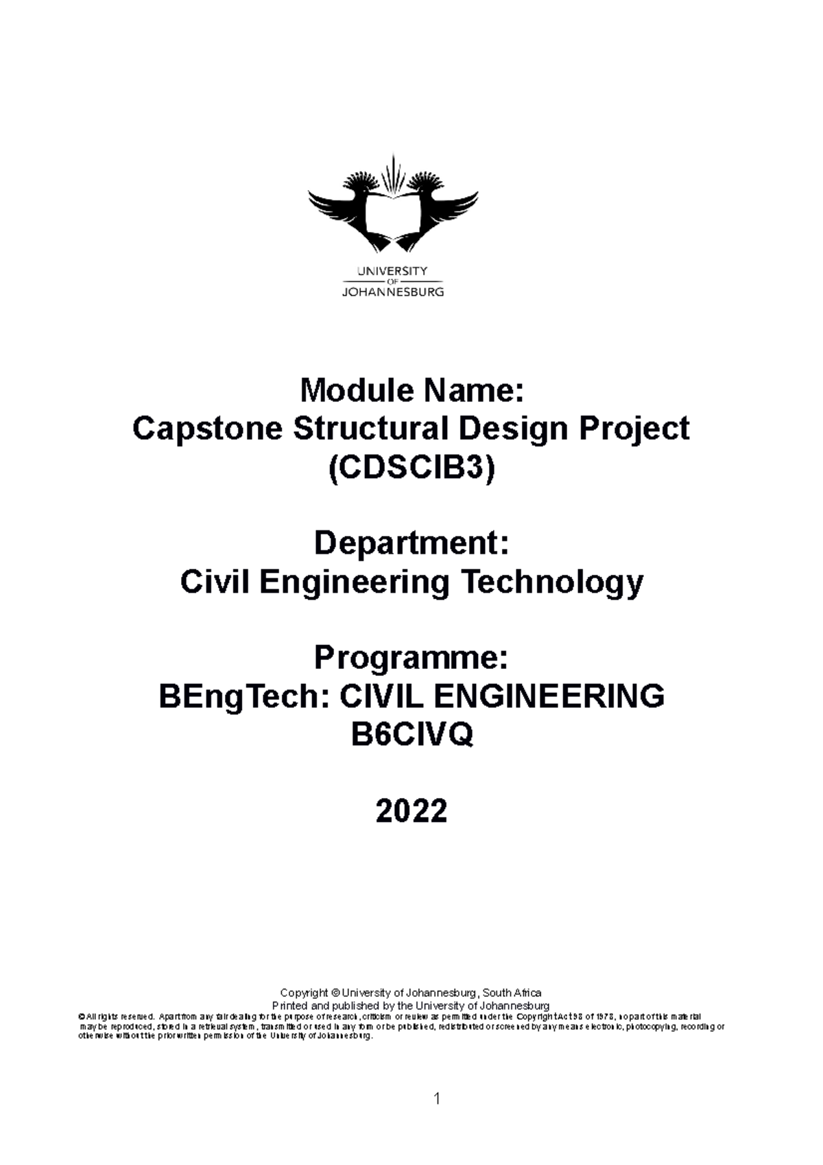 Study Guide 2022 Capstone Design Project 3 - Module Name: Capstone ...