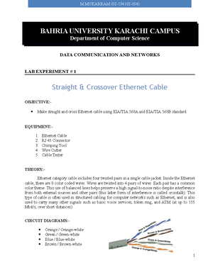 Lab 6 Vlan Trunking Protocol (VTP) - BAHRIA UNIVERSITY KARACHI CAMPUS ...