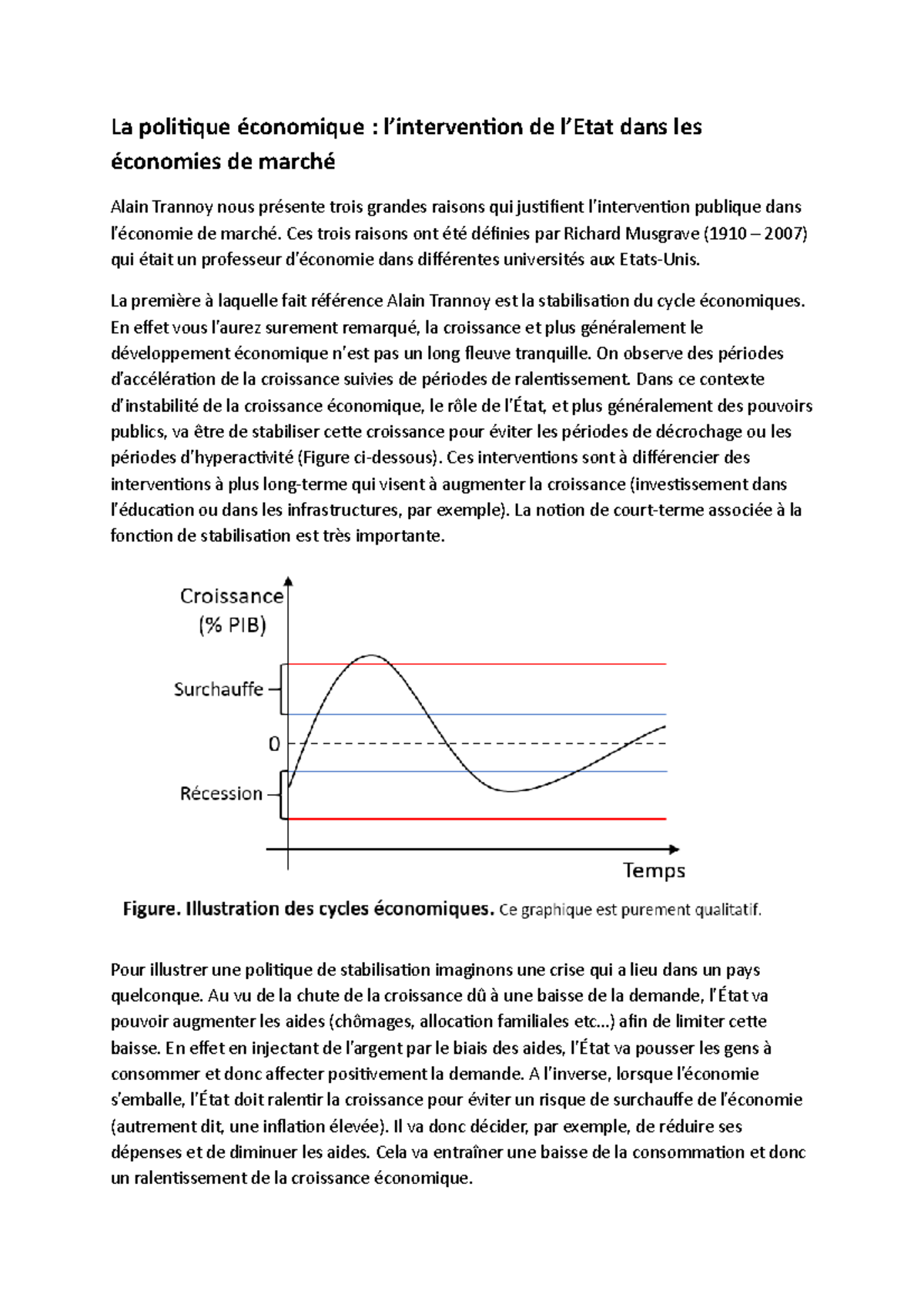 La politique économique : l’intervention de l’Etat dans les économies ...