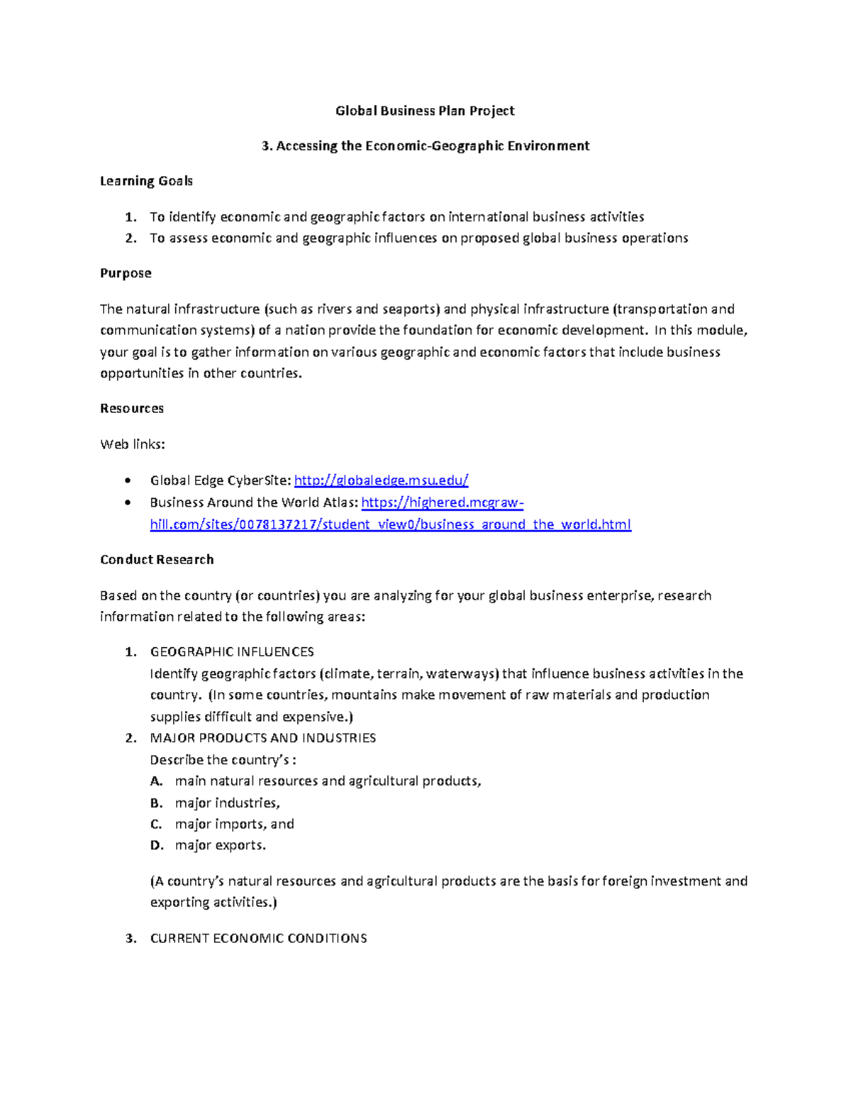 GBP 03 Accessing the Economic Geographic Environment - Global Business ...