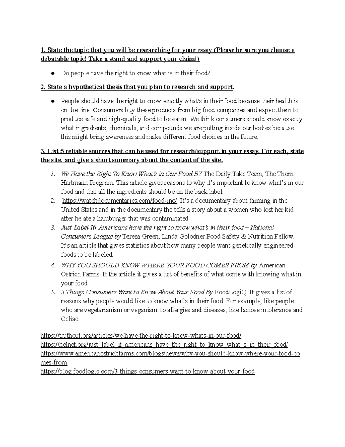 The Omnivore's Dilemma Essay Proposal - State the topic that you will ...