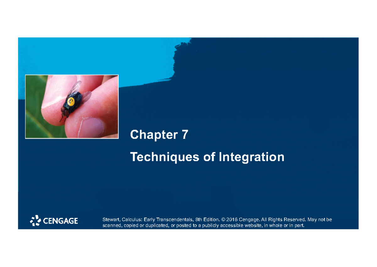 Chapter 7.1 Integration by Parts - Chapter 7 Techniques of Integration ...