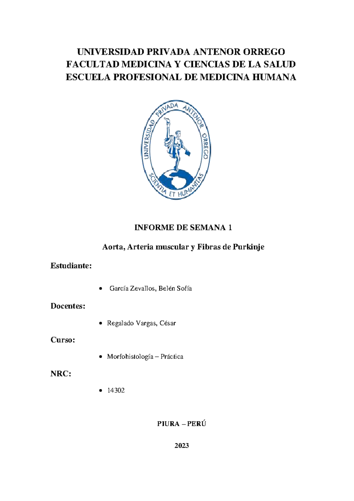 S1 Histo Morfo II - Morfofisiología II - UPAO - Studocu