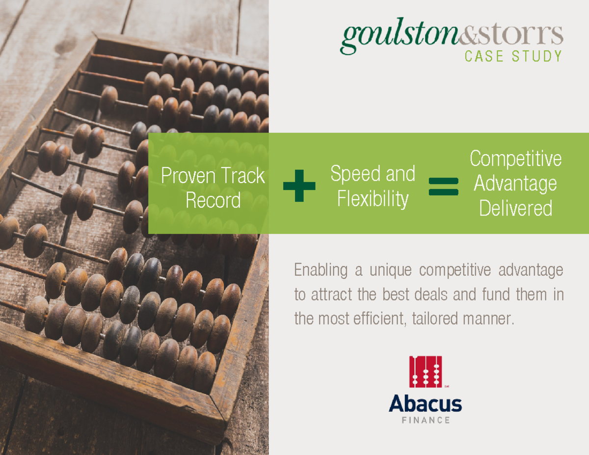 Abacus Case Study 2 - lecture notes - Speed and Flexibility Competitive ...