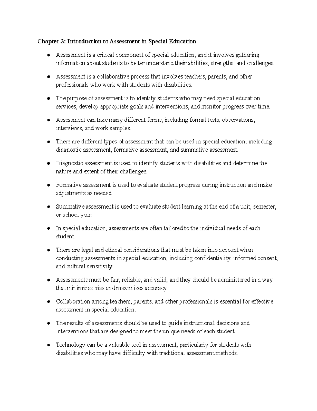 SPED 117 Chapter 3 - SPED 117 Notes for CH 3 - Chapter 3: Introduction ...