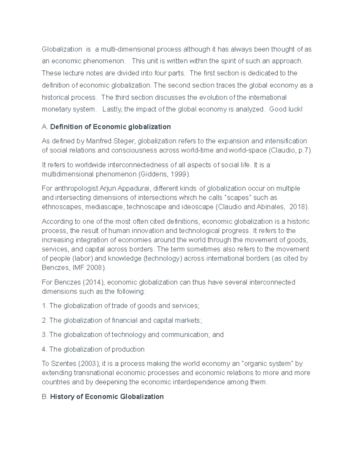 M2- Cntmp FRM Module - Globalization is a multi-dimensional process ...