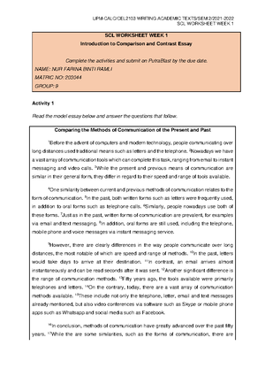 CEL 2103 - Writing Portfolio - Overview & Timeline - CEL2103 WRITING ...