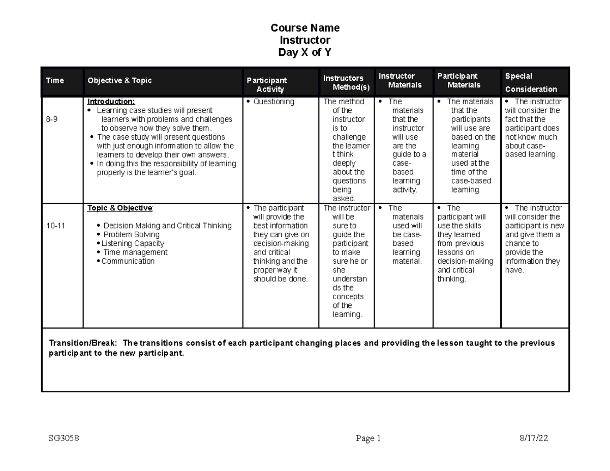 HRM671 Delotta W 8Final Project - Course Name Instructor Day X of Y ...