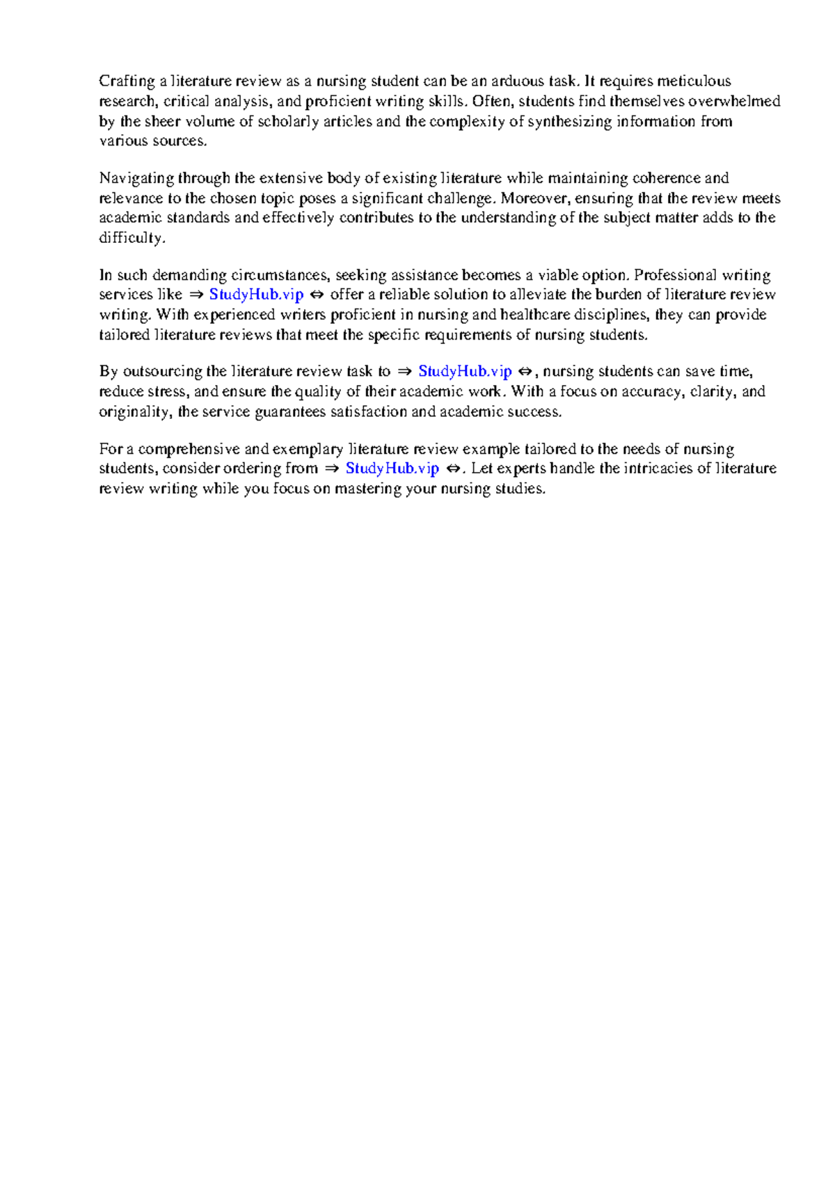 Nursing Student Literature Review Example - Crafting a literature ...