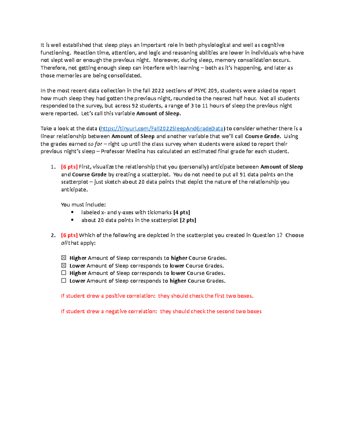 Homework #10 Bivariate Correlation - Answer KEY - It is well ...
