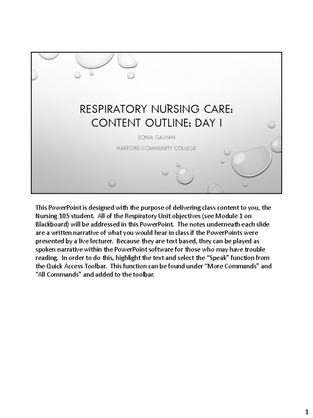 Respiratory Day I Content Powerpoint 2023 Updated F23 - RESPIRATORY ...